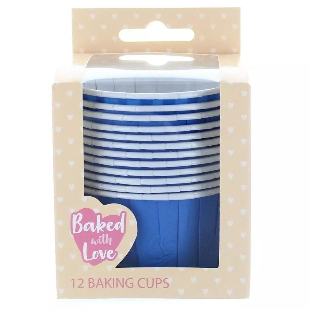 Culpitt Cupcake Cups Blauw 50mm 12st, - Maak Je Taart